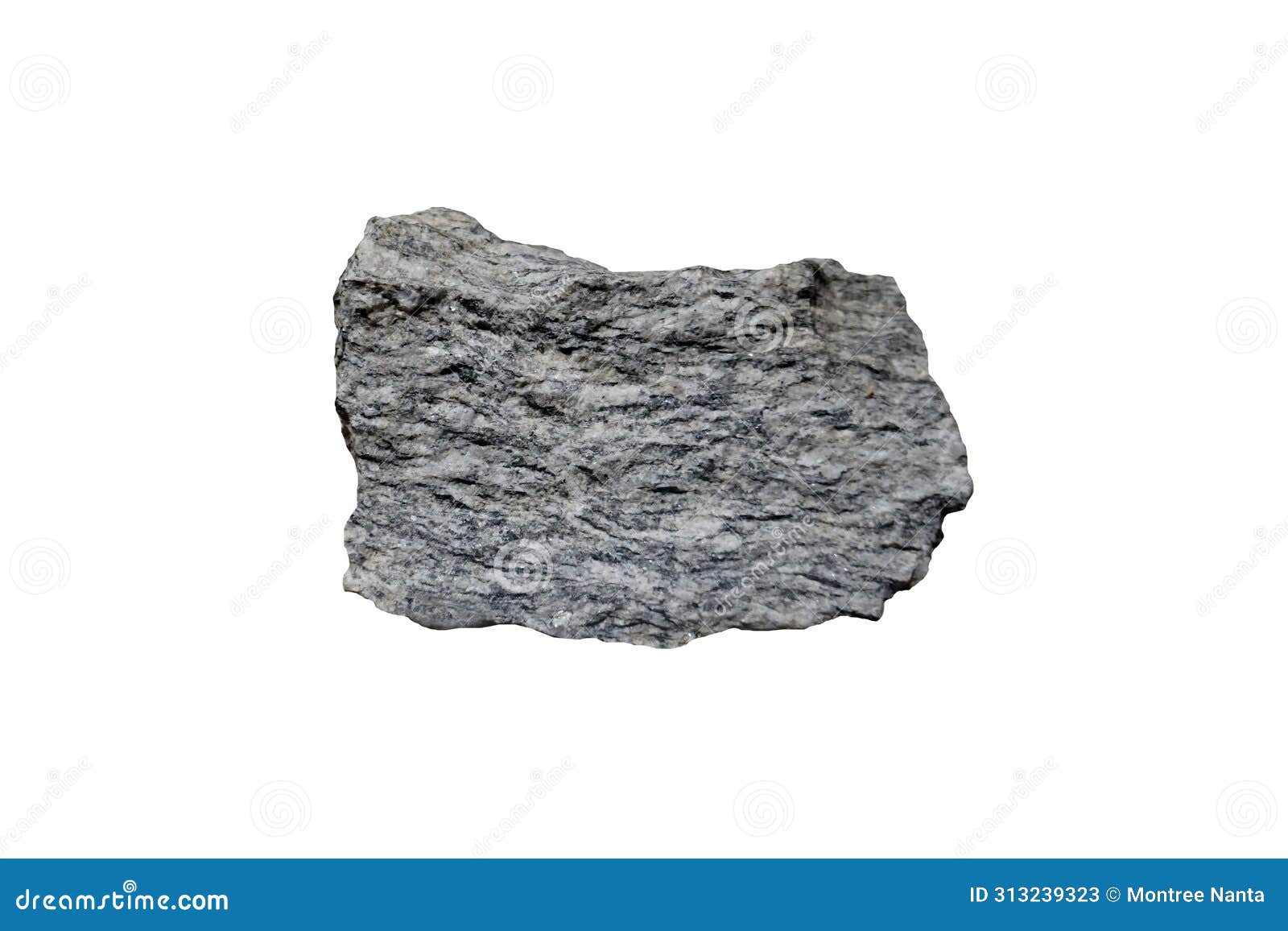 Sample of Granite Gneiss Rock Isolated on White Background. Stock Image ...