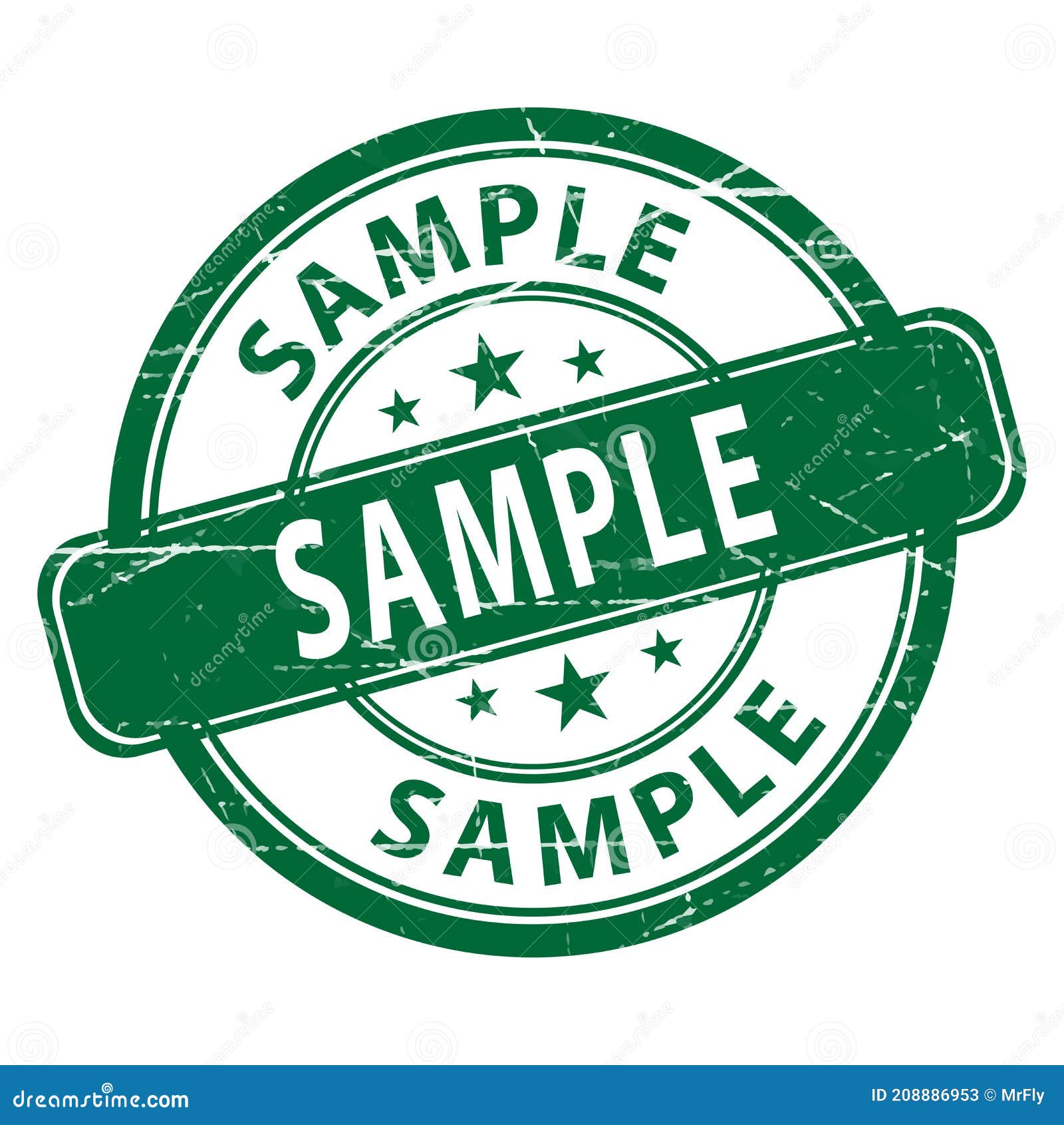Sample Green Rubber Stamp Vector Illustration Stock Vector ...