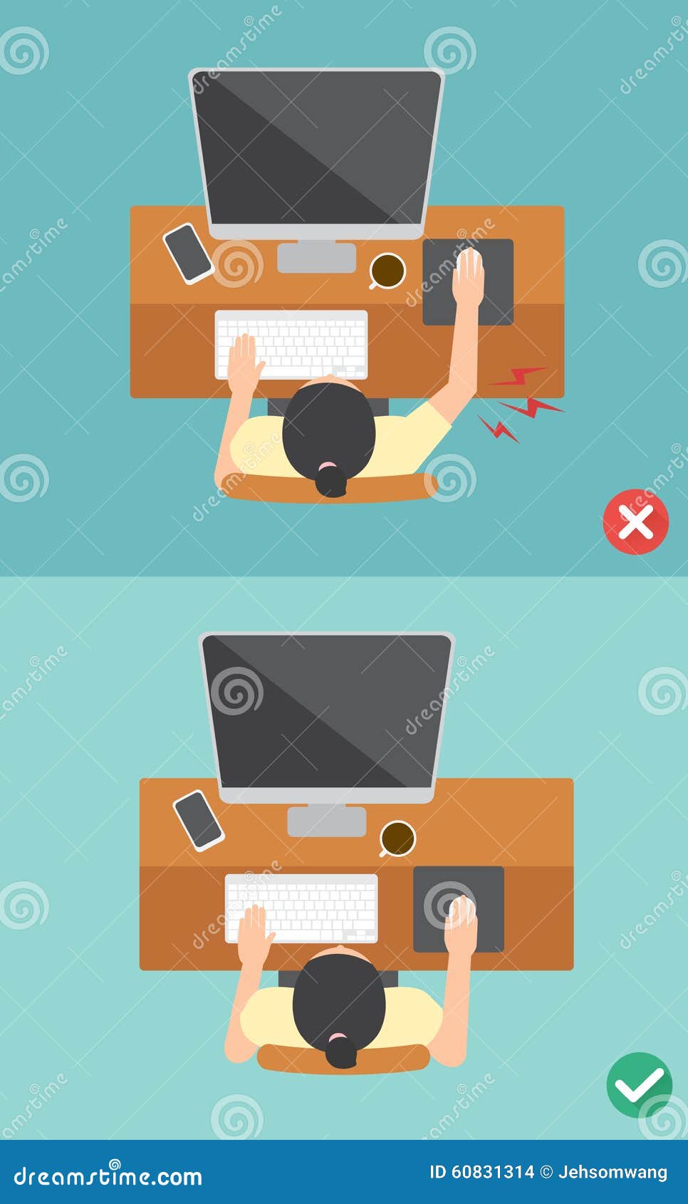 Improper Sitting Vector Illustration | CartoonDealer.com #22971316