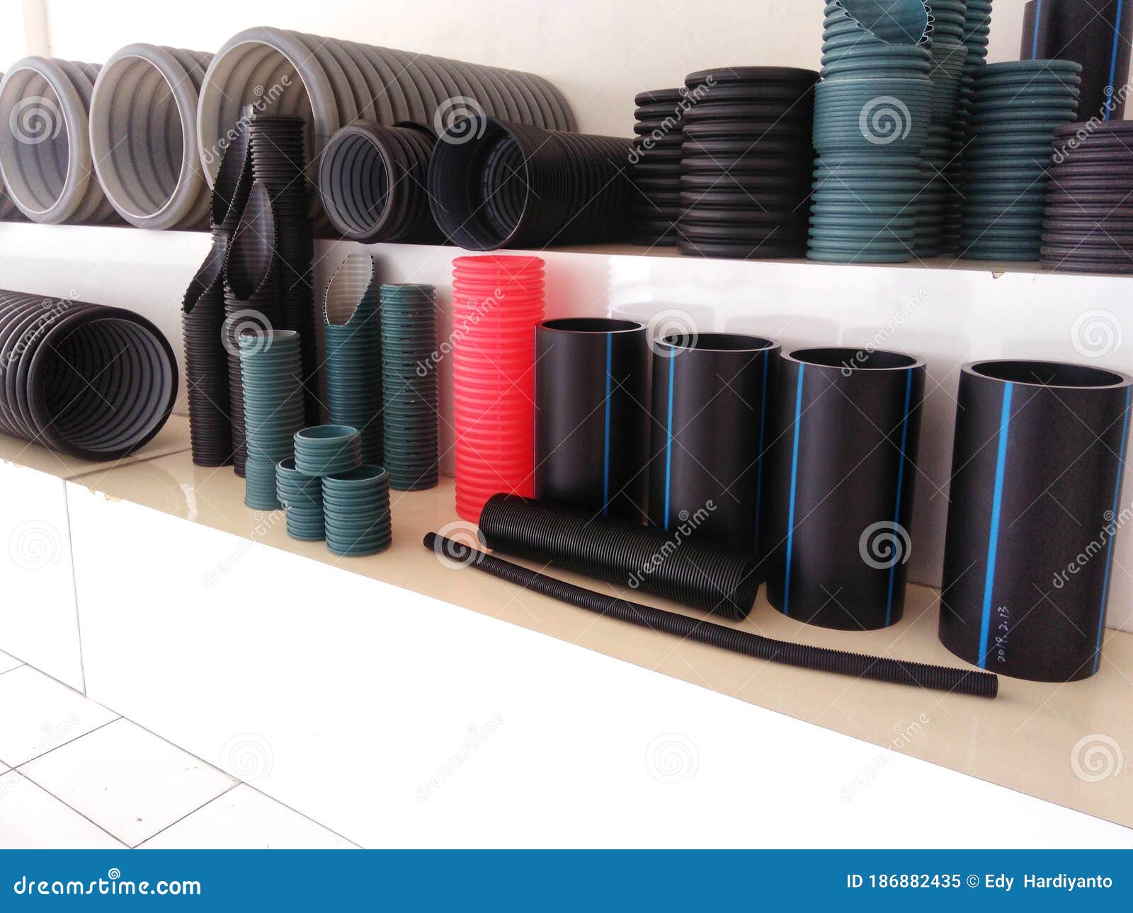 Sample of HDPE pipes stock image. Image of diameter - 186882435
