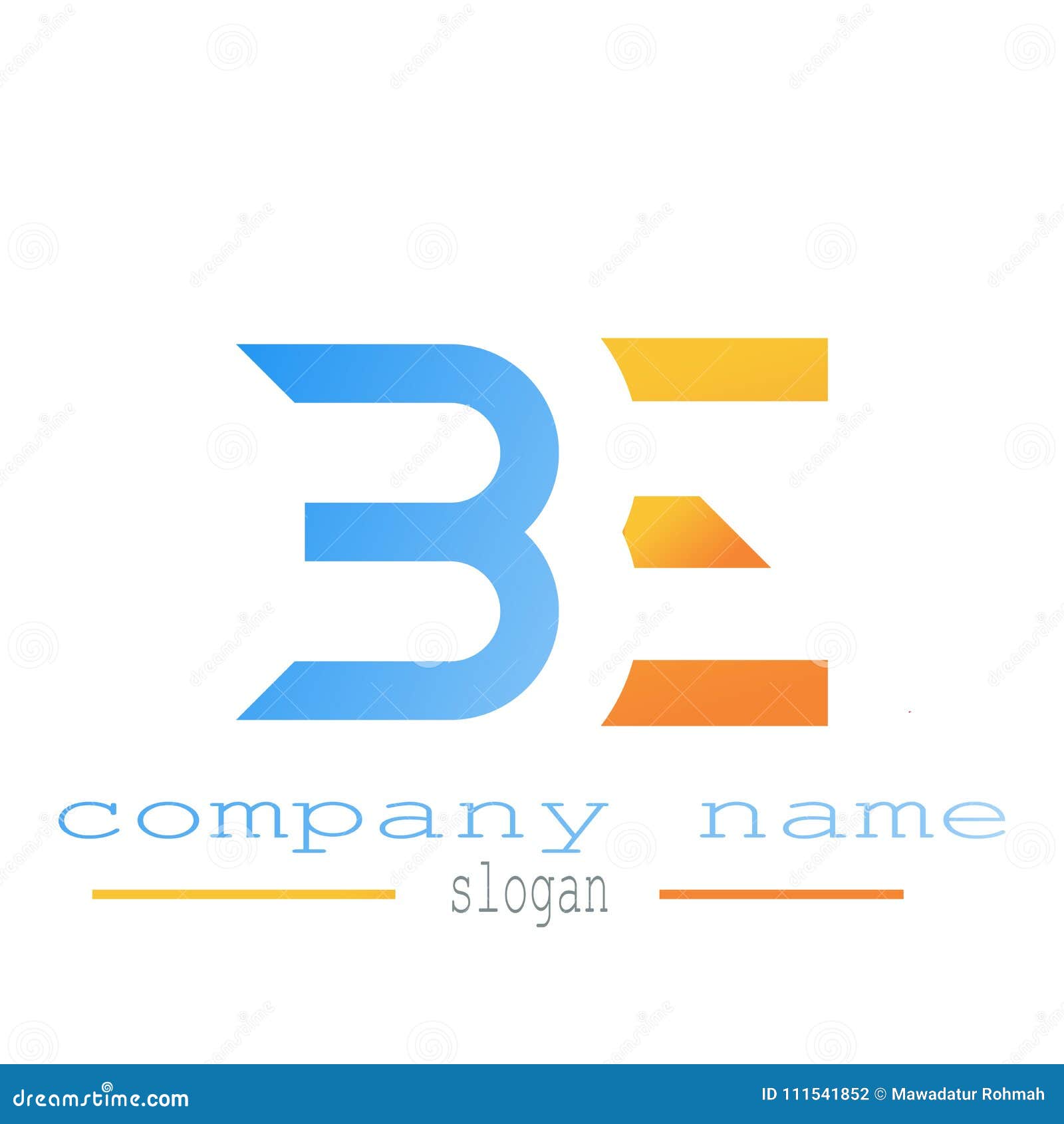 Letter be logo vector stock vector. Illustration of idea - 111541852