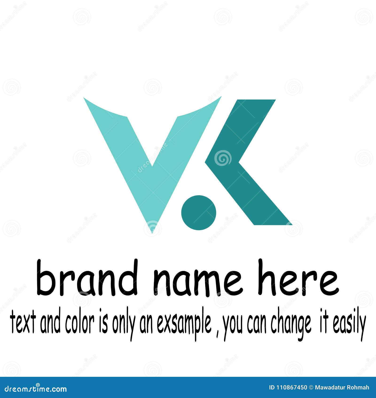 Letter v.k logo vector stock vector. Illustration of business - 110867450