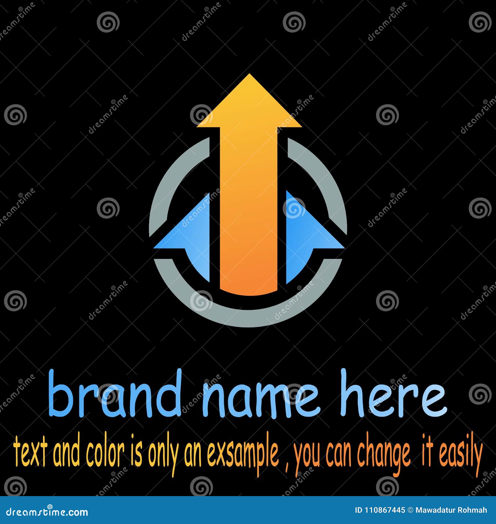 Round arrow logo vector stock vector. Illustration of collection ...