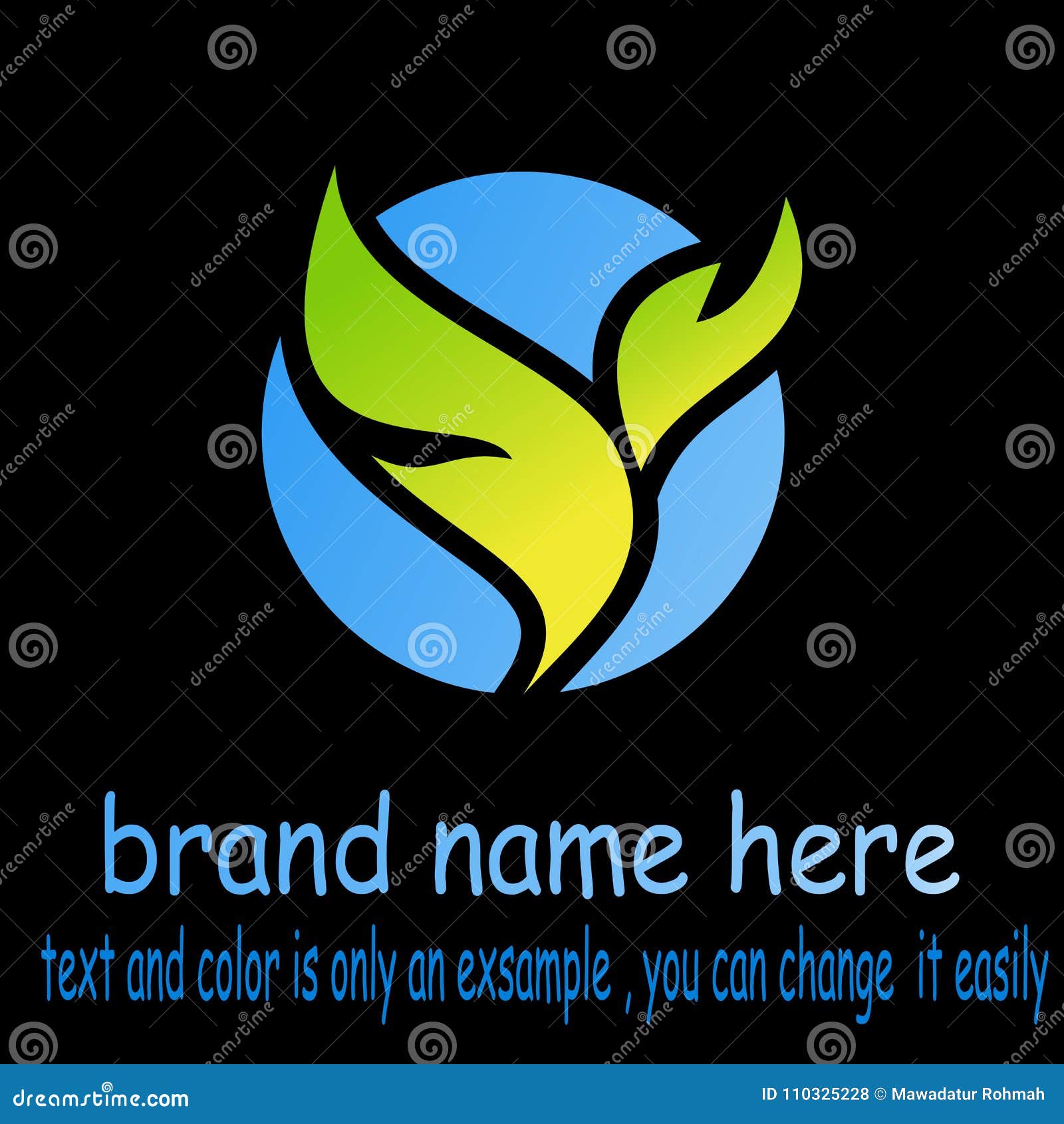 Creative Round Leaf Logo Vector Stock Vector - Illustration of modern ...