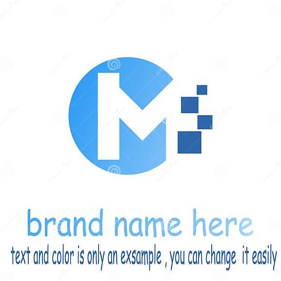 Round letter m vector stock vector. Illustration of business - 110461982