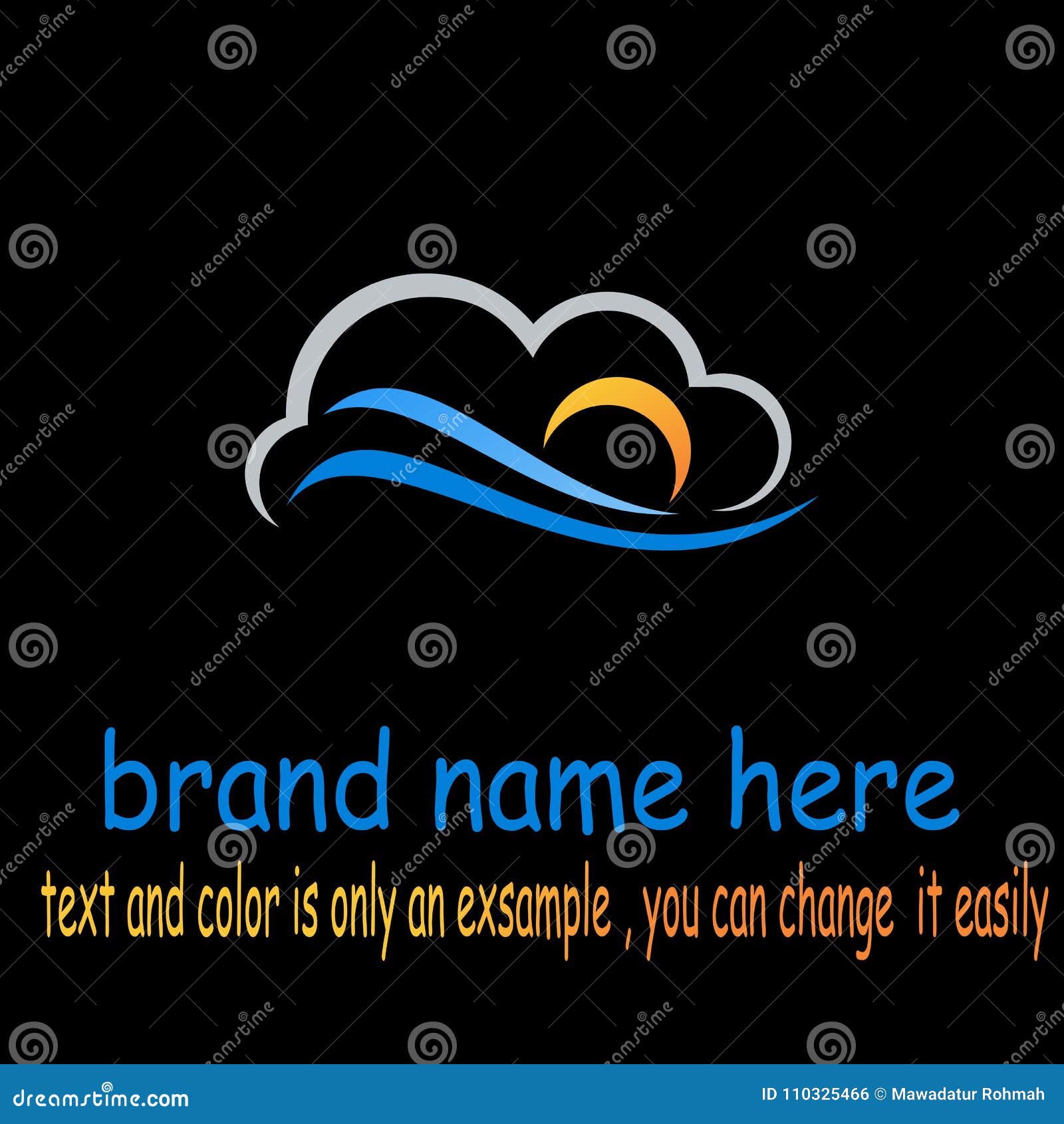 Creative Sun Wave Logo Vector Stock Vector - Illustration of pattern ...