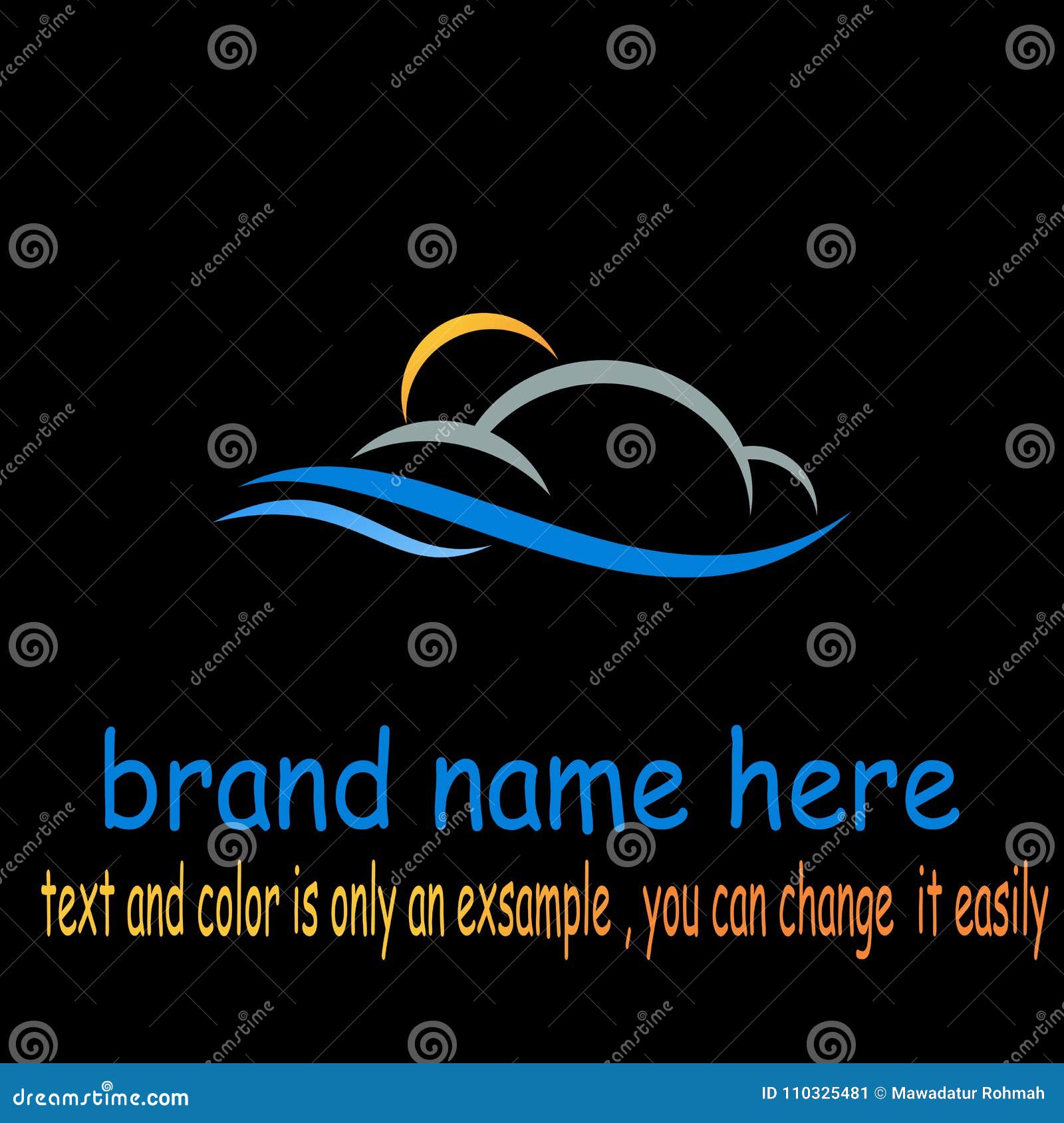 Creative Sun Wave Logo Vector Stock Vector - Illustration of agency ...