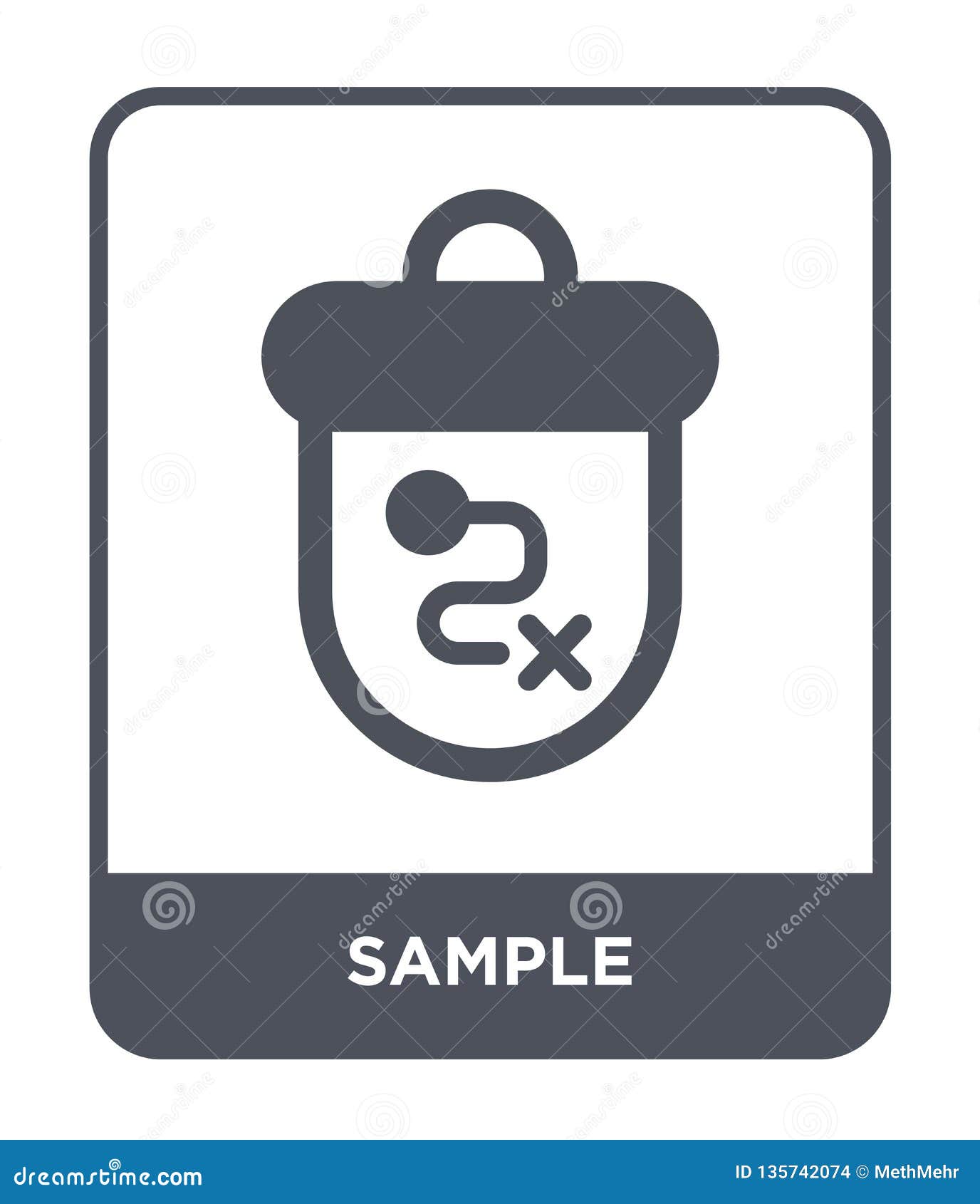 Sample Icon in Trendy Design Style. Sample Icon Isolated on White ...