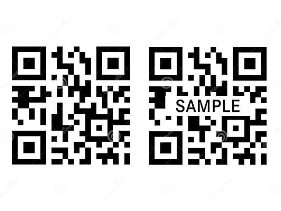 Sample Illustration of Two-dimensional Barcode (QR) Stock Illustration ...