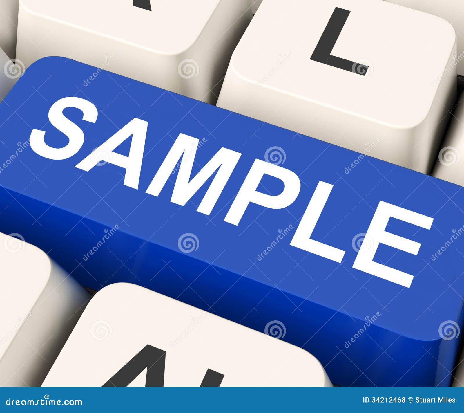 Sample Key Means Trial or Sampling Stock Illustration - Illustration of ...