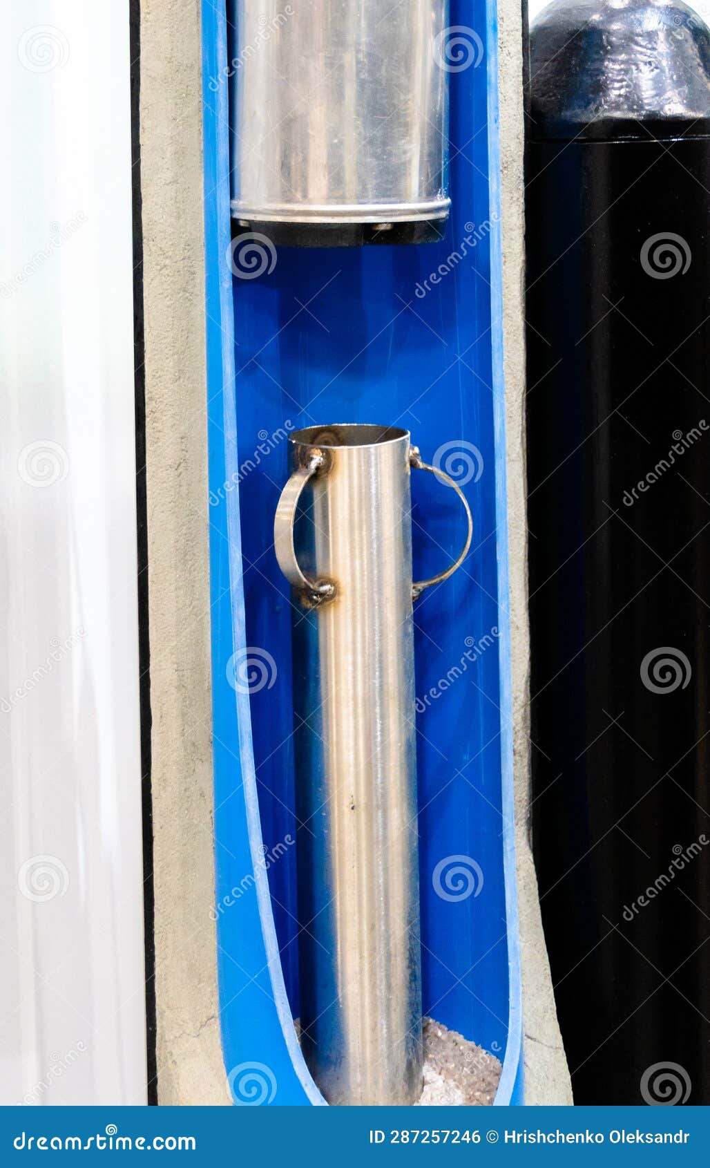 A Sample of Laying a Plastic Pipe in the Ground Stock Photo - Image of ...