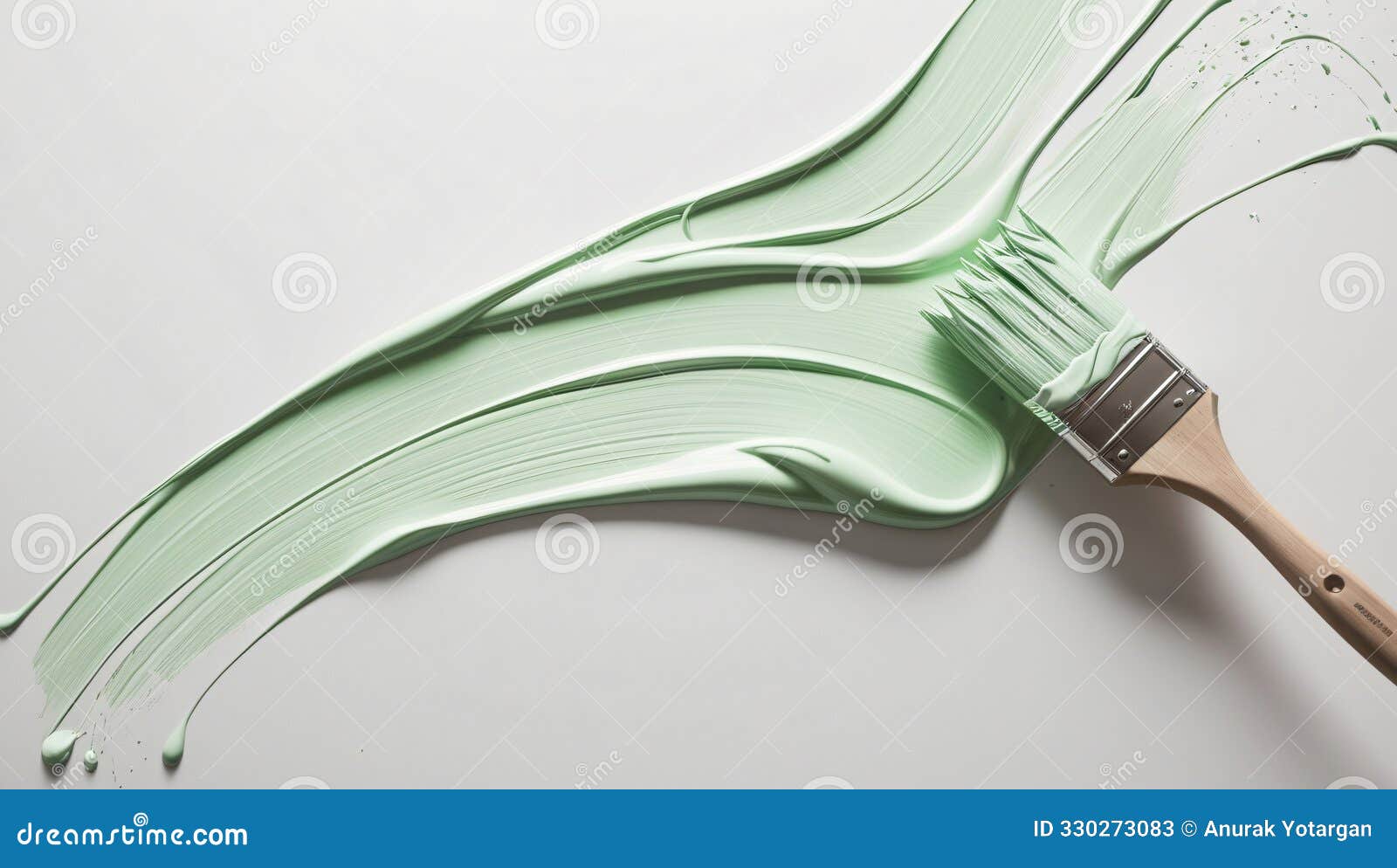 Sample of Light Green Paint on White Canvas Stock Illustration ...