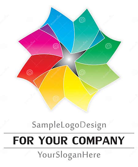 Sample logo design stock vector. Illustration of colorful - 19592123
