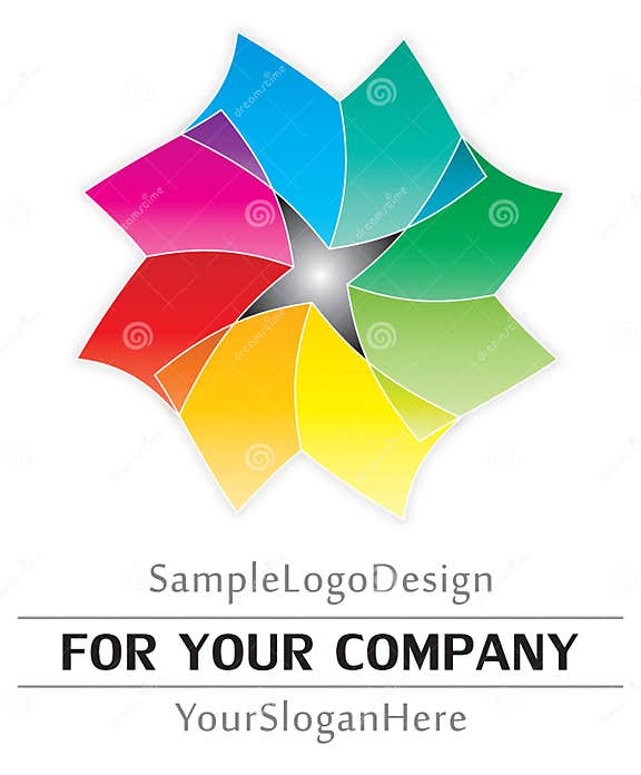 Sample logo design stock vector. Illustration of colorful - 19592123