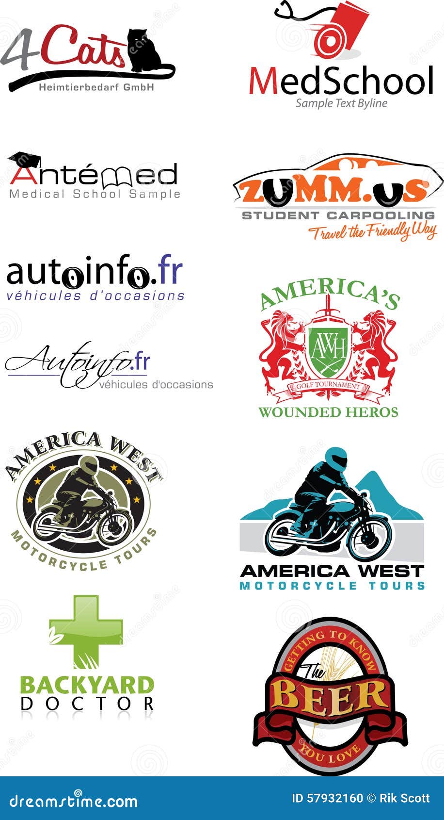 Sample Logo Set 1 stock vector. Illustration of inspiration - 57932160