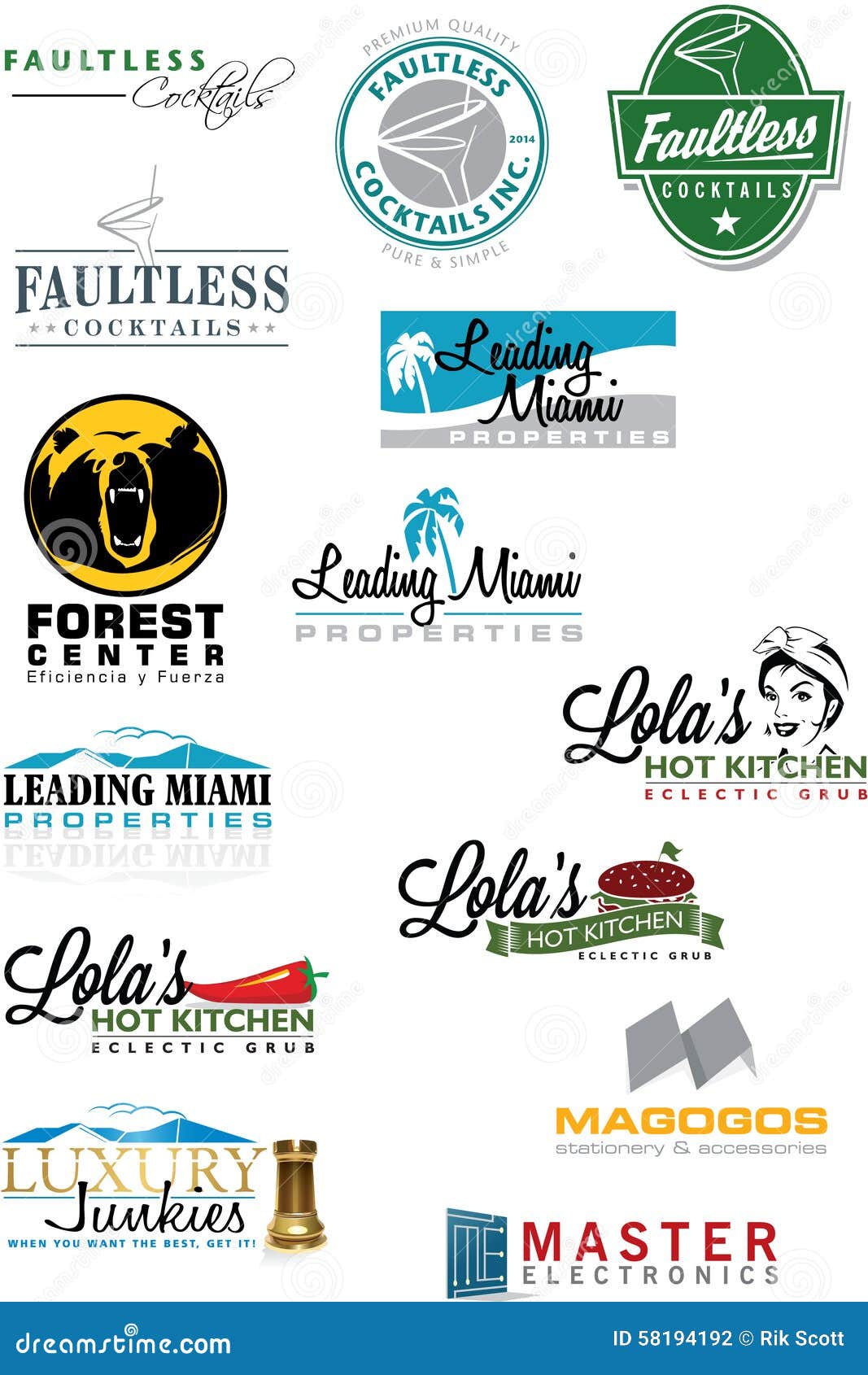 Sample Logo Set 8 stock vector. Illustration of inspiration - 58194192