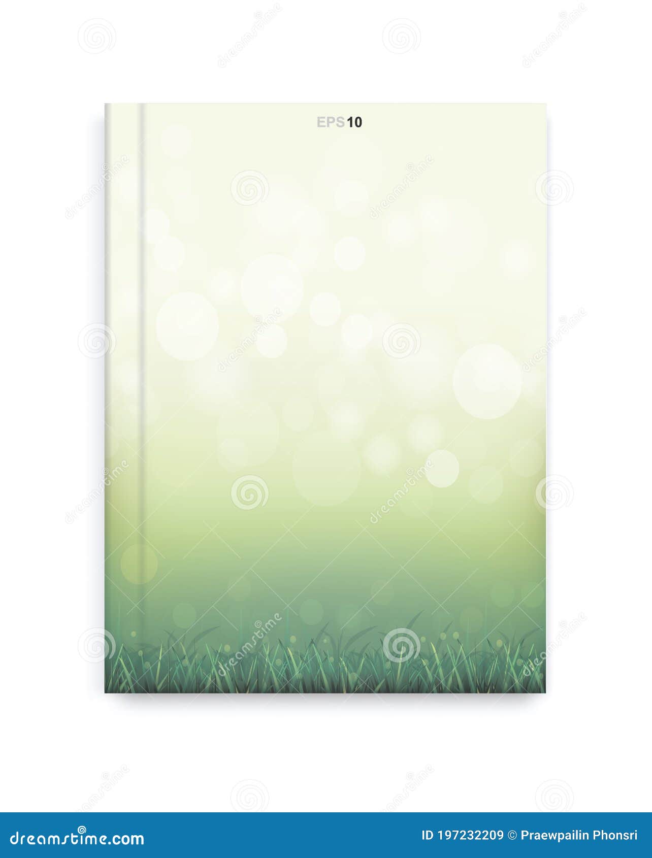 Sample Magazine Cover Template and Abstract Grass Field on Book Cover ...