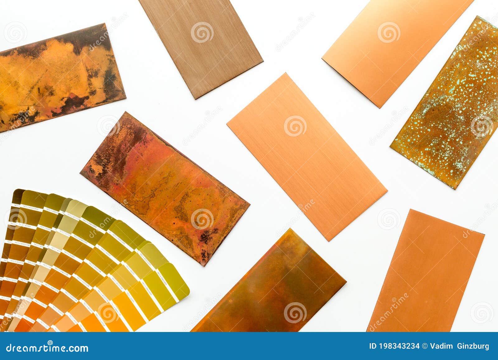 Sample of Material and Color Scheme for Interior Design, Above View ...