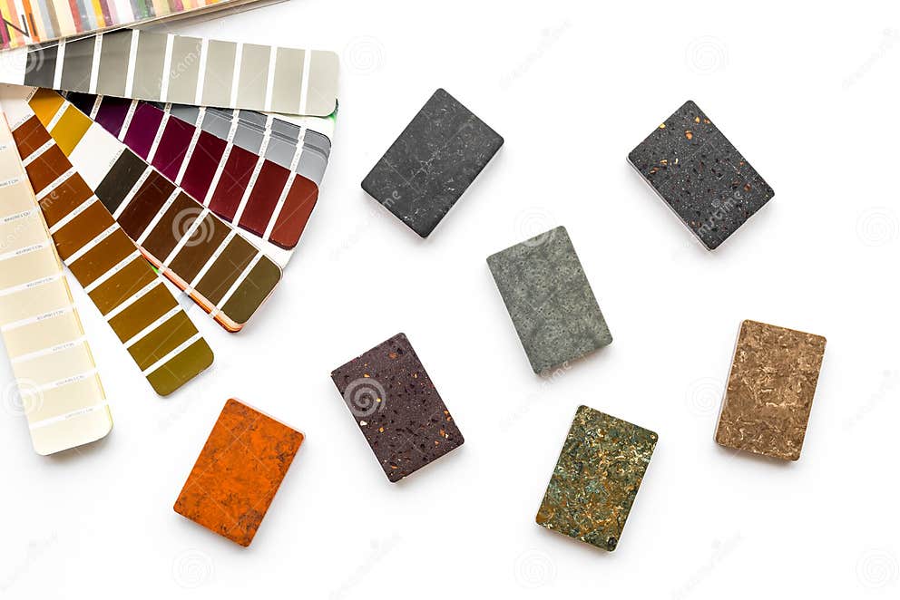 Sample of Materials for Home Interior Design, Top View Stock Image ...