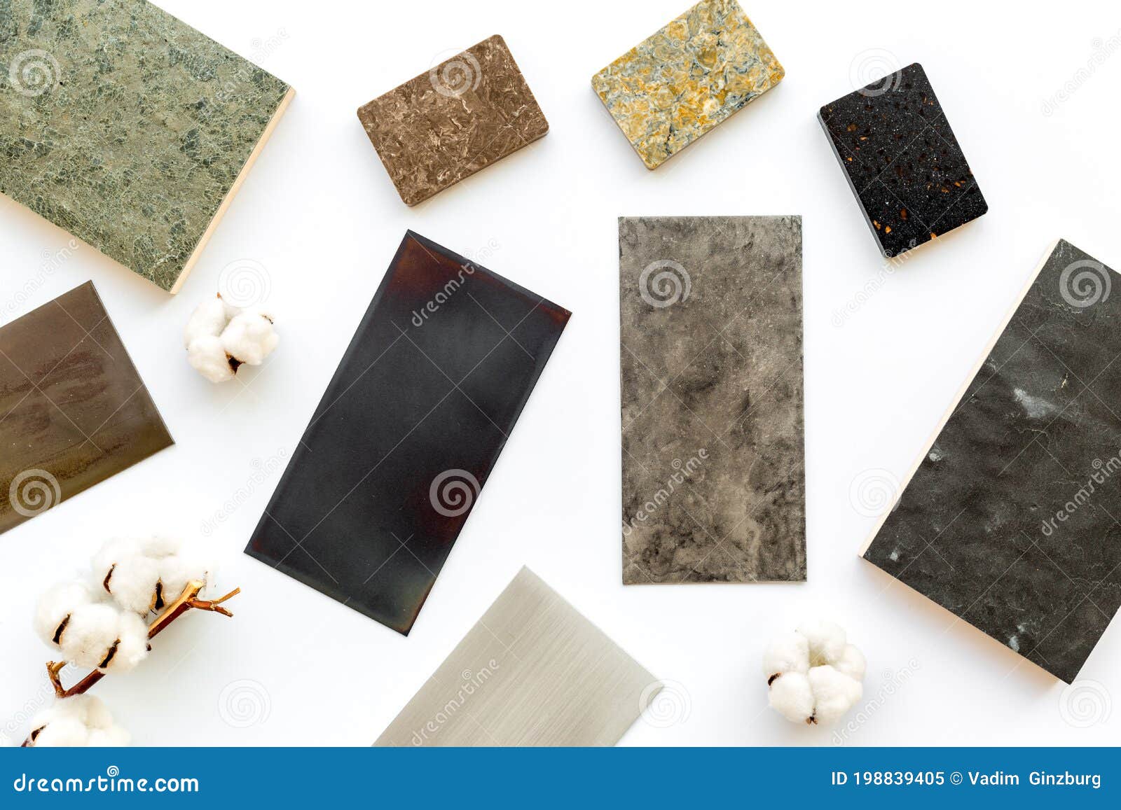 Sample of Materials for Home Interior Design, Top View Stock Image ...