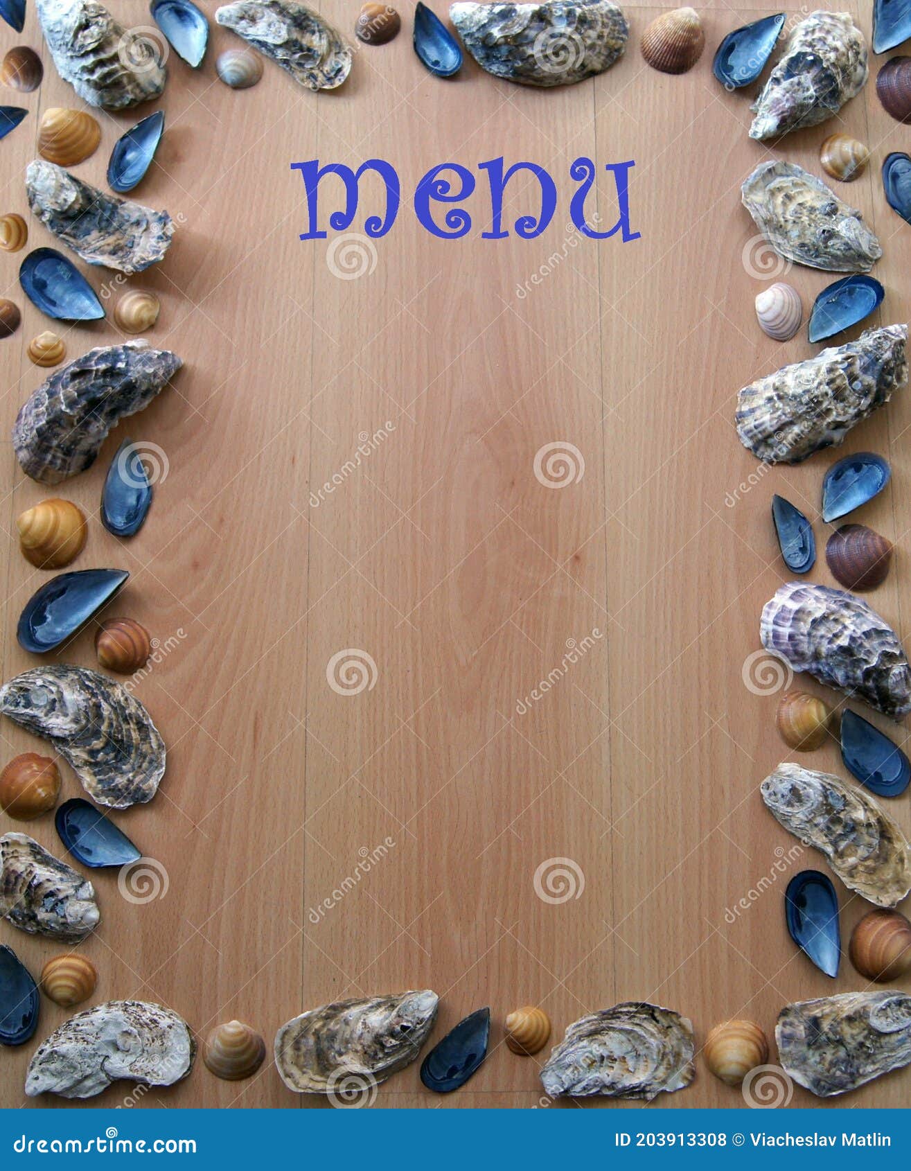 Sample Menu of Exotic Seafood Stock Photo - Image of businessnn, exotic ...