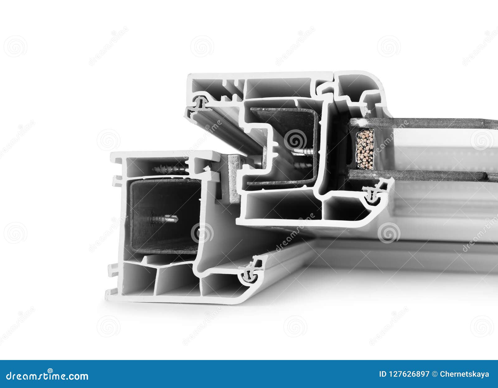 Sample of Modern Window Profile on White Background Stock Image - Image ...