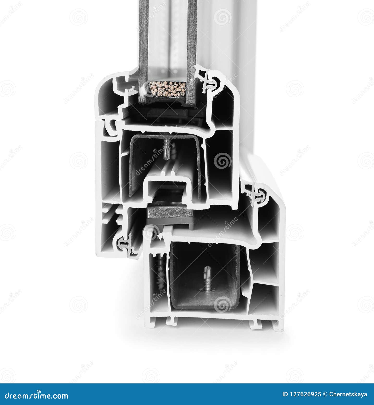 Sample of Modern Window Profile on White Background Stock Image - Image ...