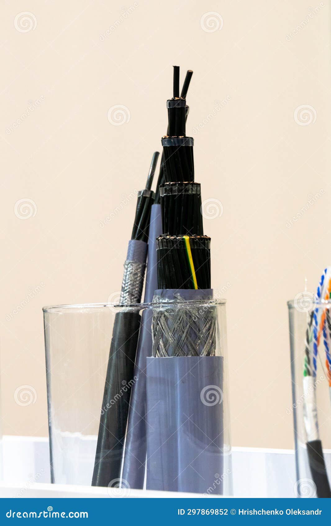 Sample of Multi-core Cable with Protected Wires Stock Photo - Image of ...