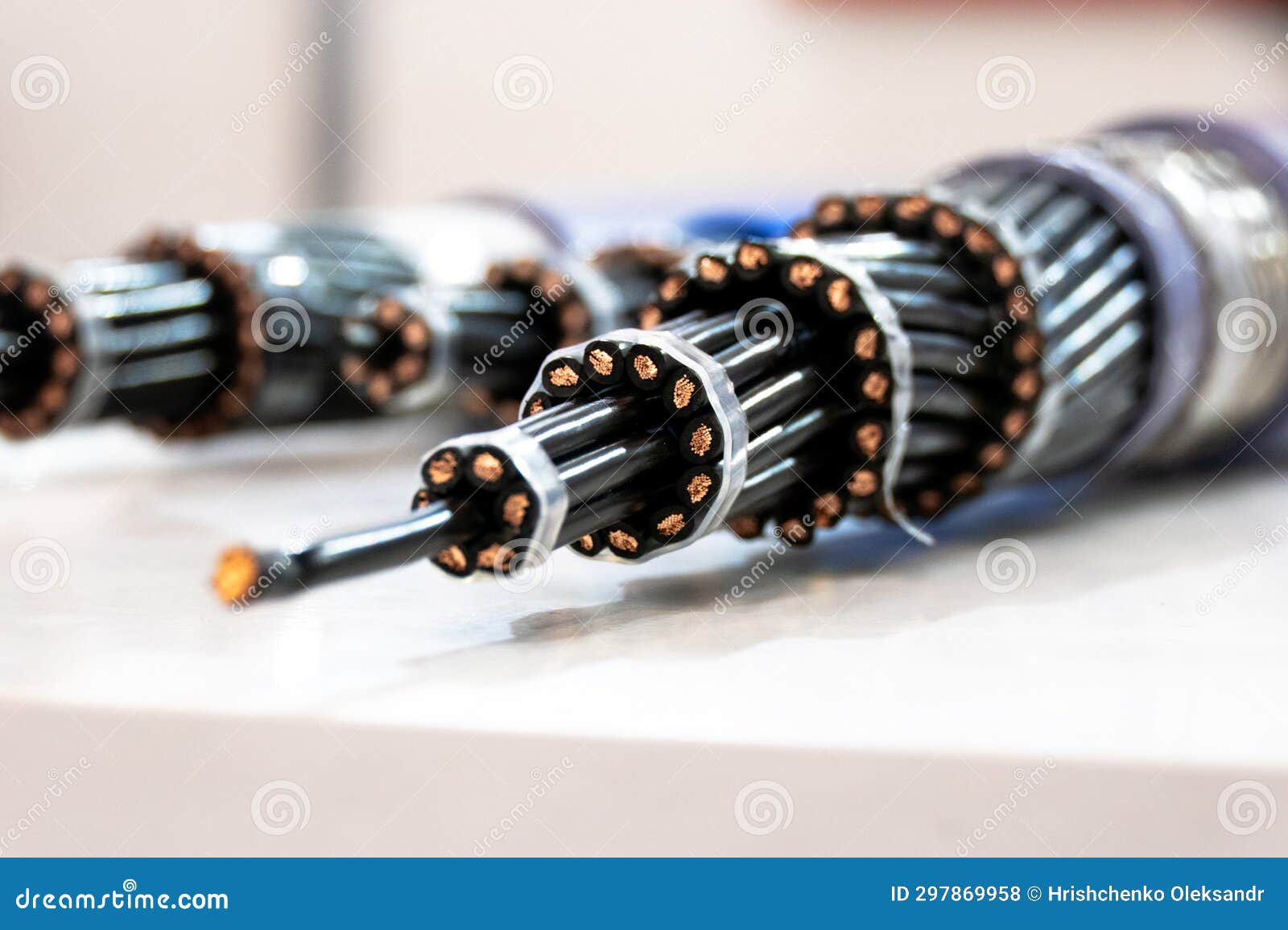 Sample of Multi-core Cable with Protected Wires Stock Photo - Image of ...