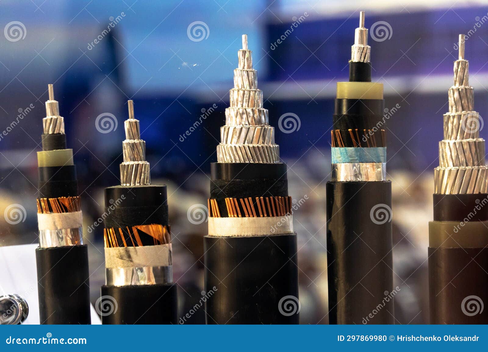 Sample of Multi-core Cable with Protected Wires Stock Photo - Image of ...