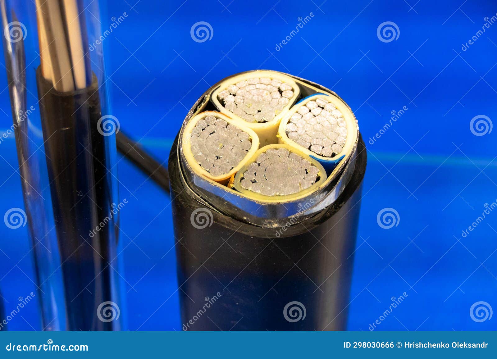 Sample of Multi-core Cable with Protected Wires Stock Photo - Image of ...