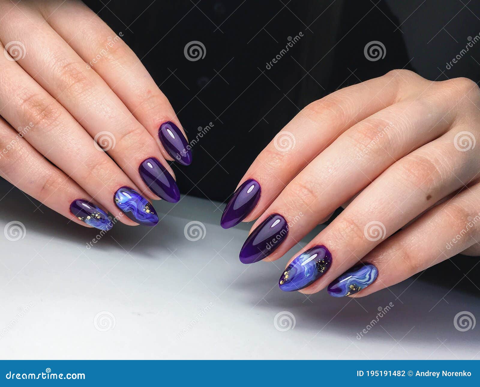 Sample of Nail Design on Female Hands Stock Photo - Image of paint ...