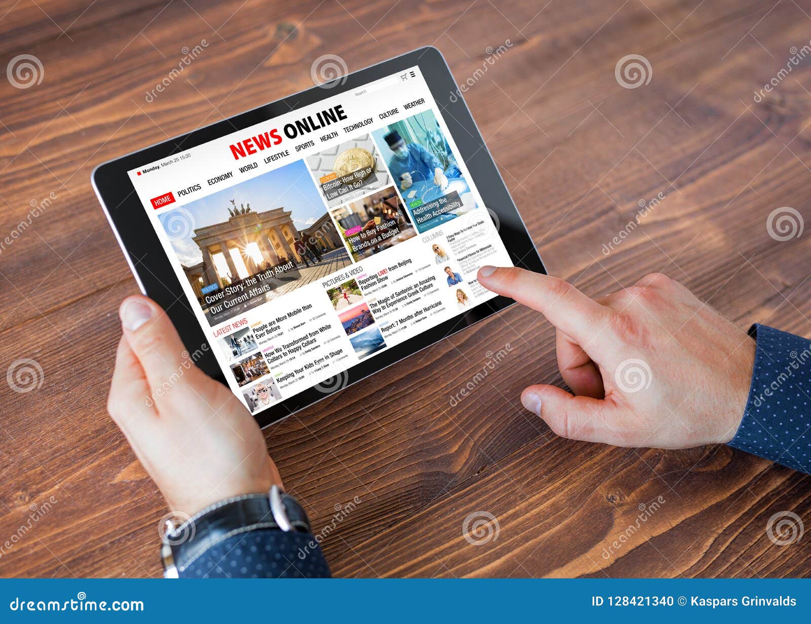 Sample Online News Website on Tablet Stock Photo - Image of interactive ... Sample Online News Website on Tablet Stock Photo - Image of interactive ...