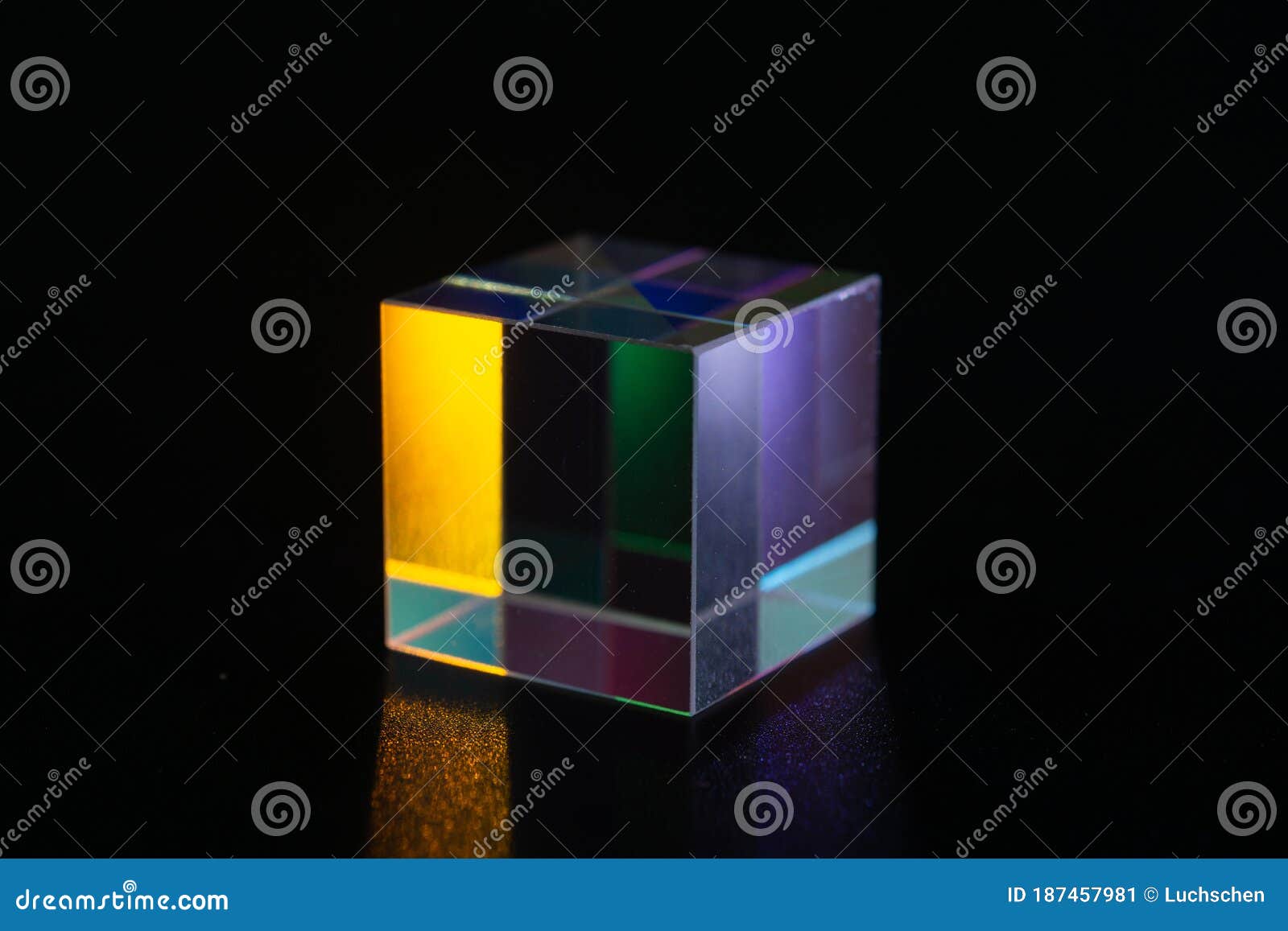 Sample of Optical Glass Cube Stock Image - Image of bright, colorful ...