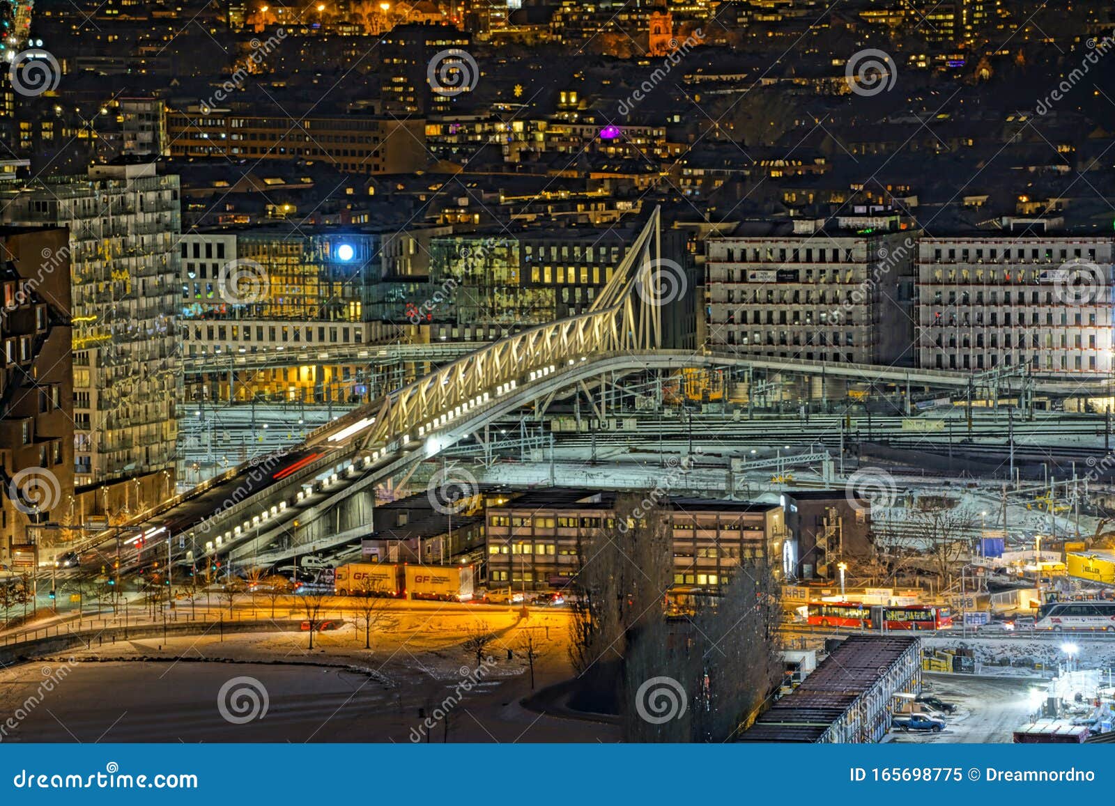 Oslo at Night, Norway, Scandinavia Editorial Image - Image of oslo ...