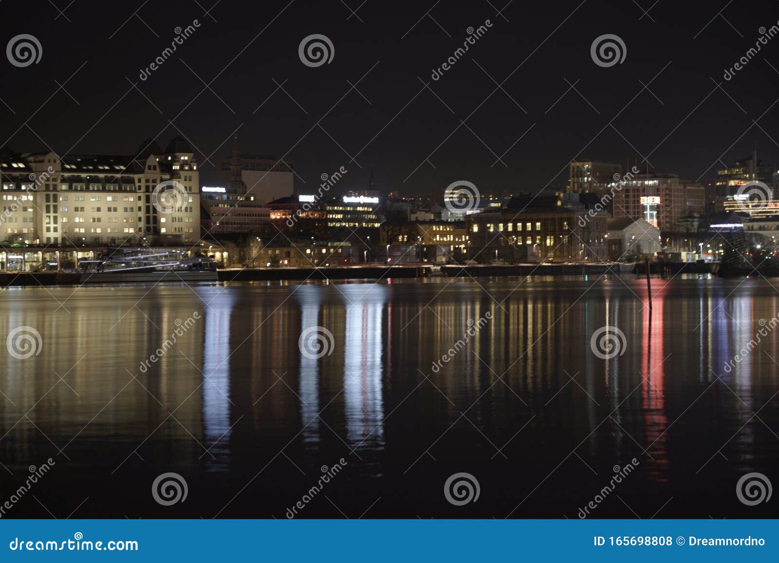 Oslo at Night, Norway, Scandinavia Editorial Stock Photo - Image of ...