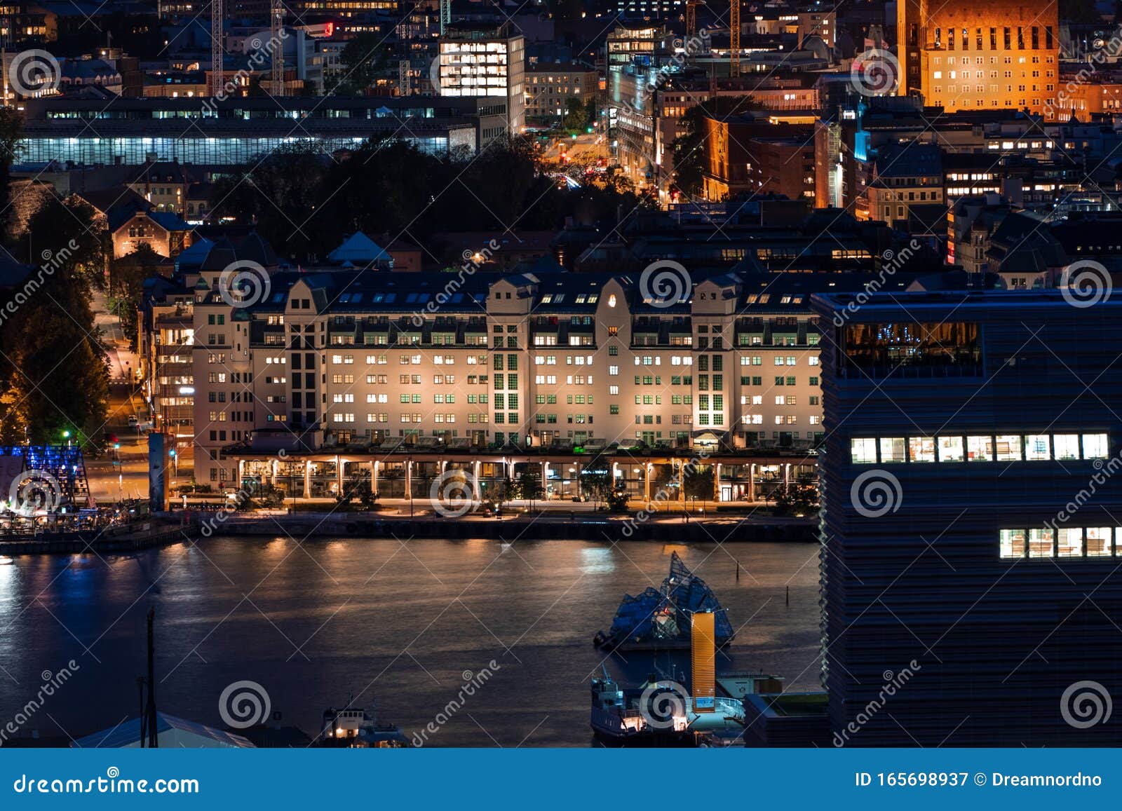 Oslo at Night, Norway, Scandinavia Editorial Photography - Image of ...