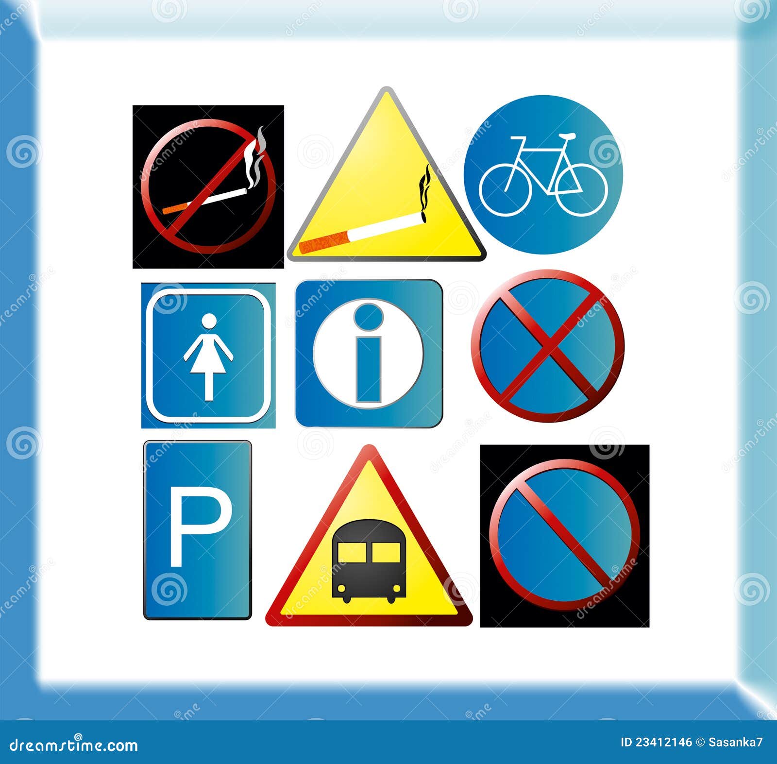 Sample pictograms stock illustration. Illustration of area - 23412146