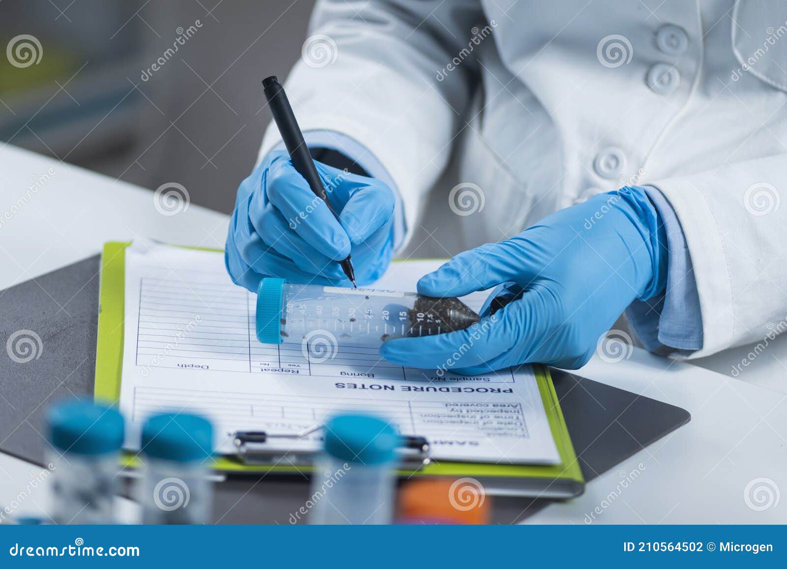 Sample Preparation for Pesticide Testing in Laboratory Stock Photo ...
