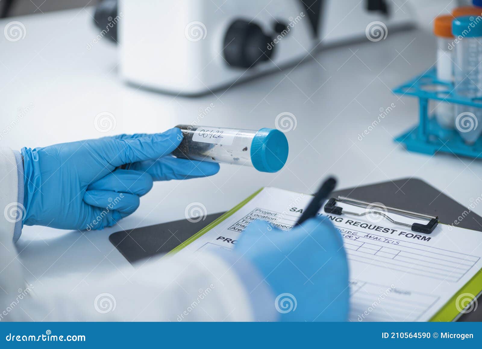 Sample Preparation for Pesticide Testing in Laboratory Stock Photo ...