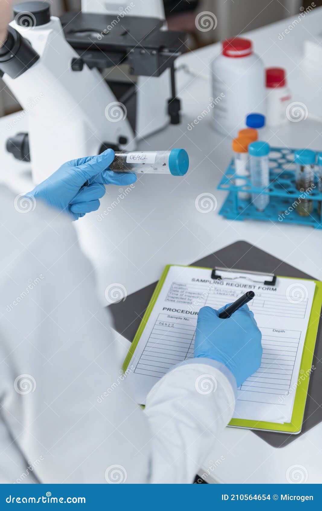 Sample Preparation for Pesticide Testing in Laboratory Stock Photo ...