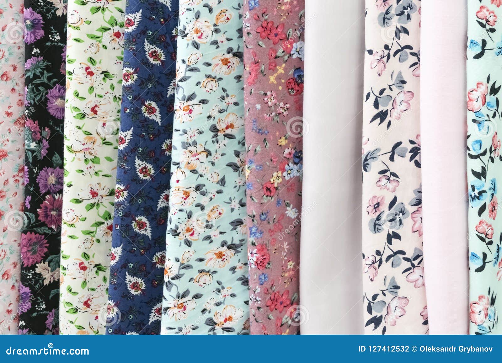 Sample of Printed Linen Fabric Stock Photo - Image of cover, linen ...