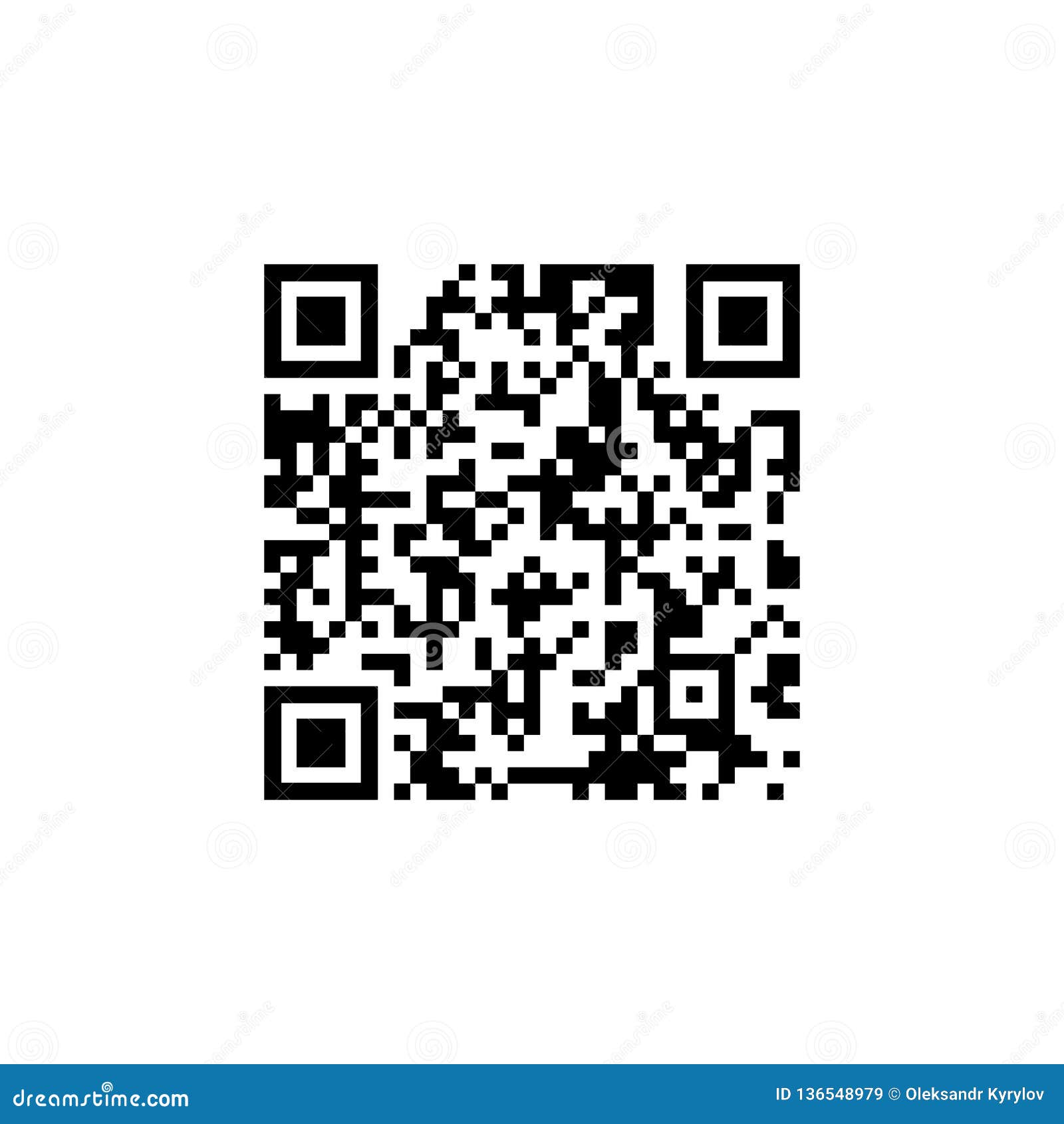 Sample Qr Code Icon. Vector Illustration Isolated on White Background ...