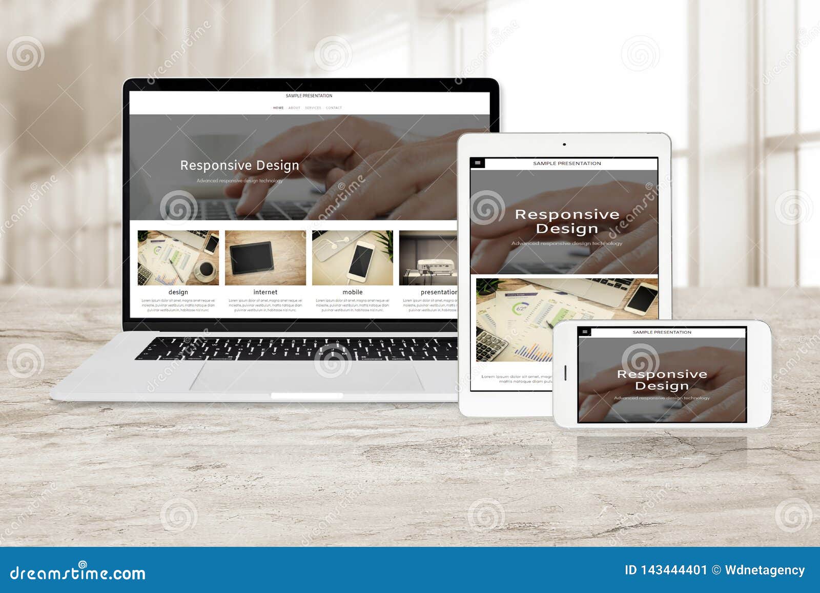 Sample Responsive Web Design Technology Stock Image - Image of ...
