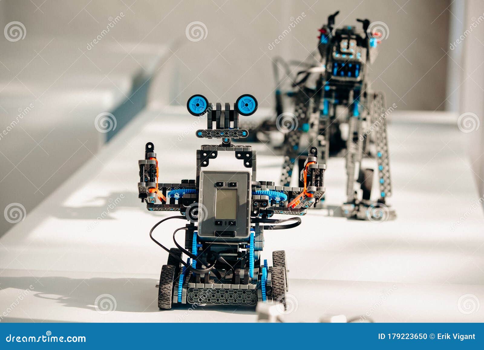 A Sample of a Robot and a Dinosaur from a Robotic Constructor Stock ...