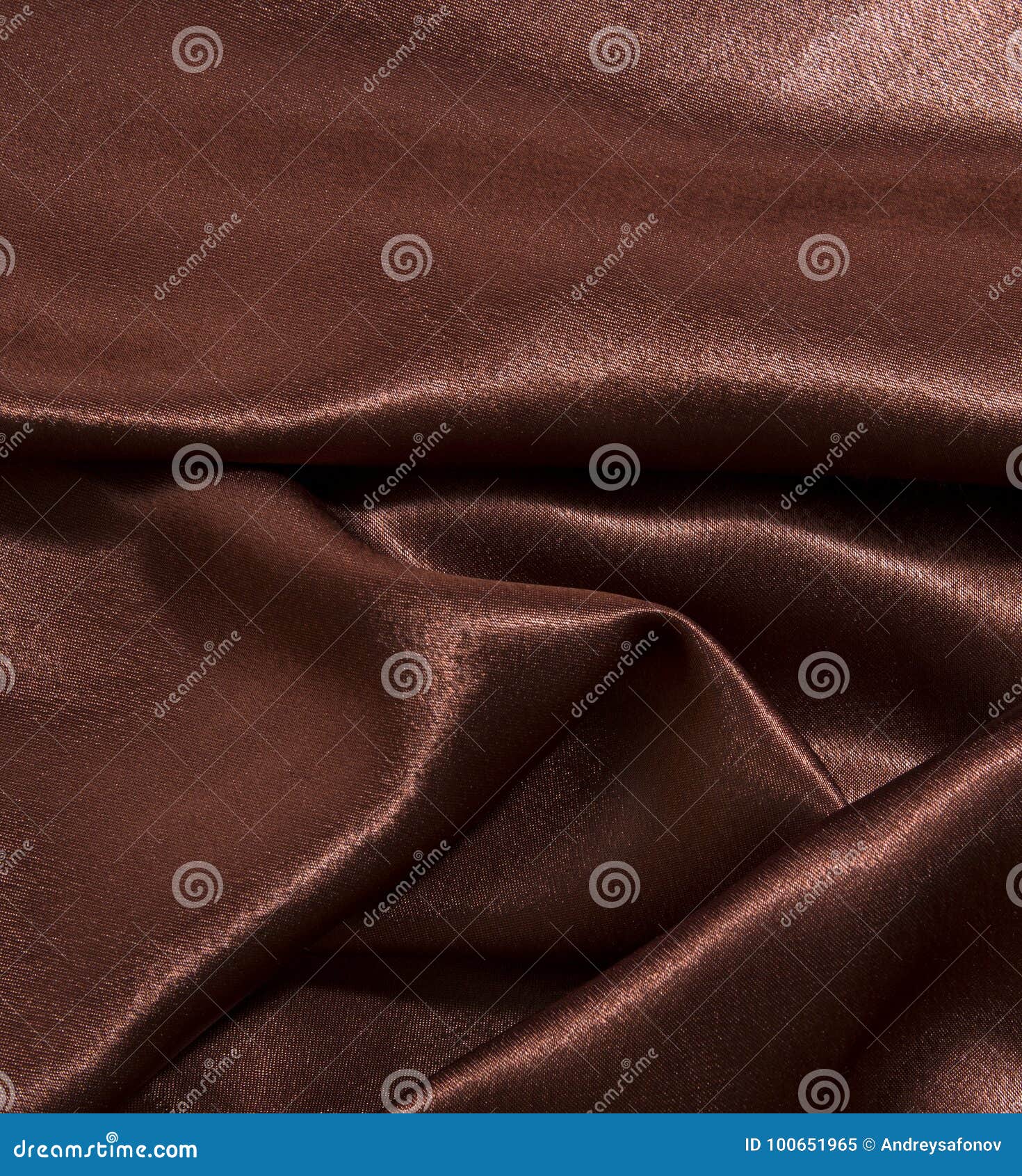 A Sample of a Shiny Brown Fabric, Draped in Folds. Stock Image - Image ...