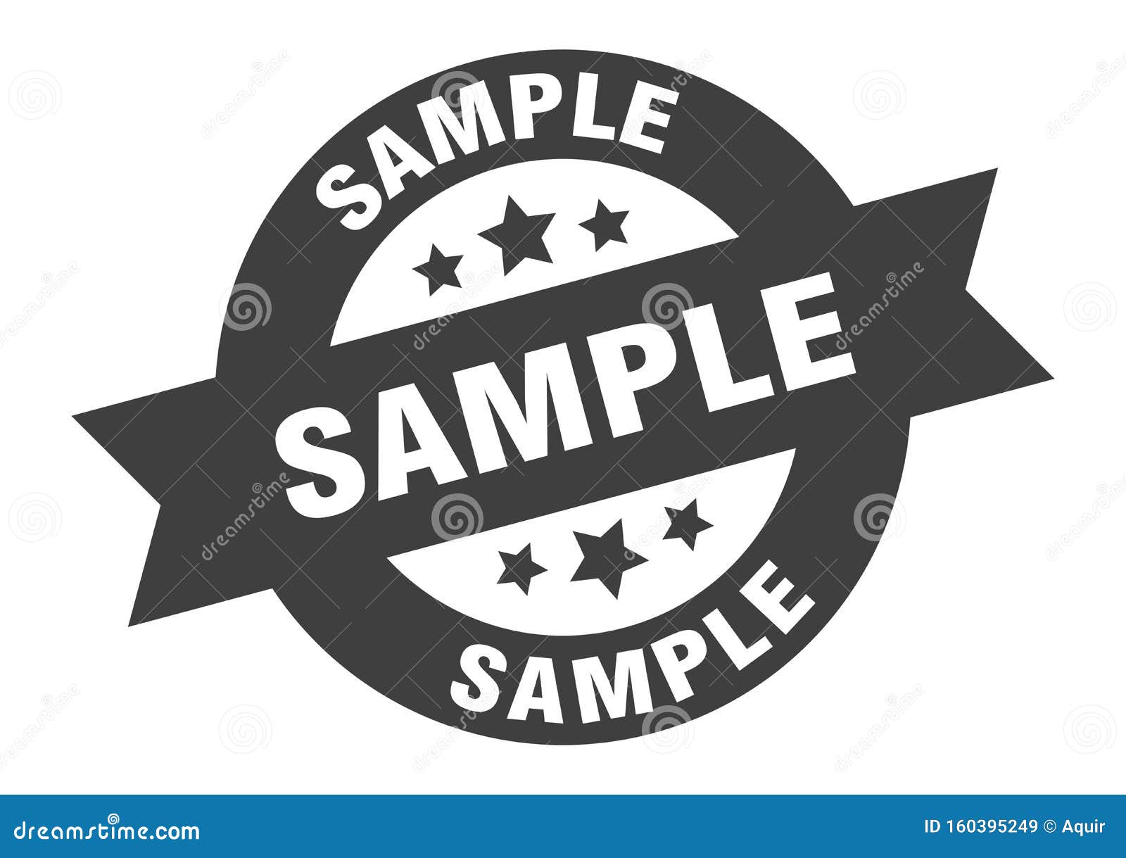 Sample sign stock vector. Illustration of banner, round - 160395249