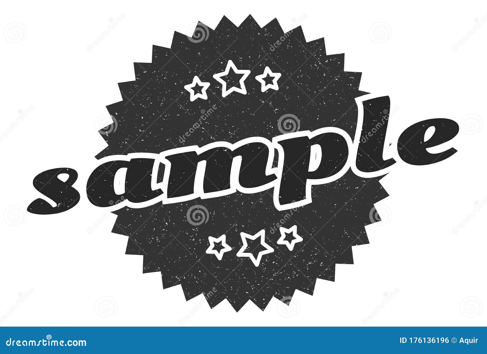 Sample Sign. Sample Vintage Retro Label Stock Vector - Illustration of ...