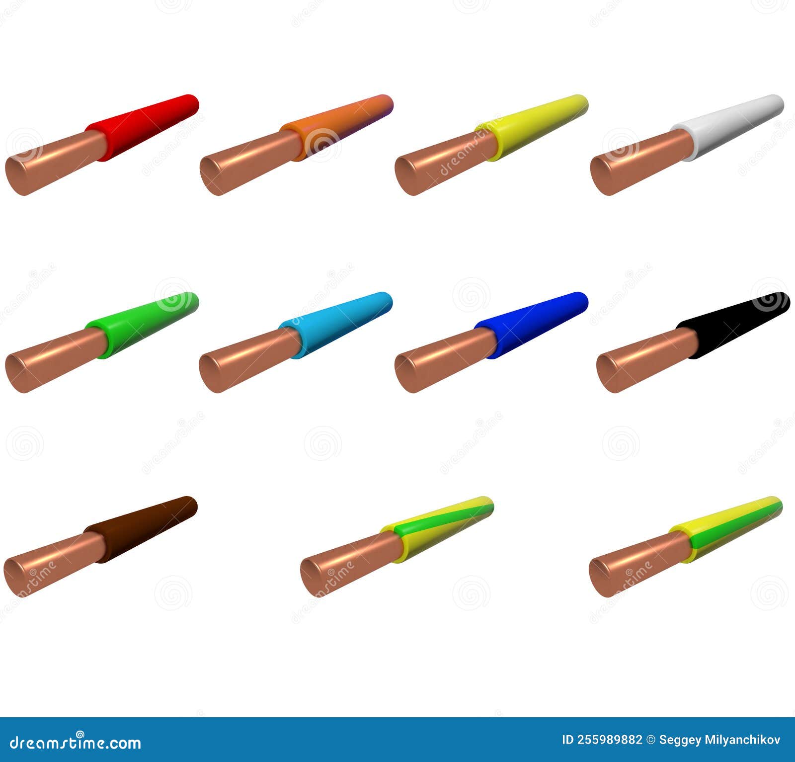 Sample Single-core Wire in Colored Plastic Insulation Stock Photo ...