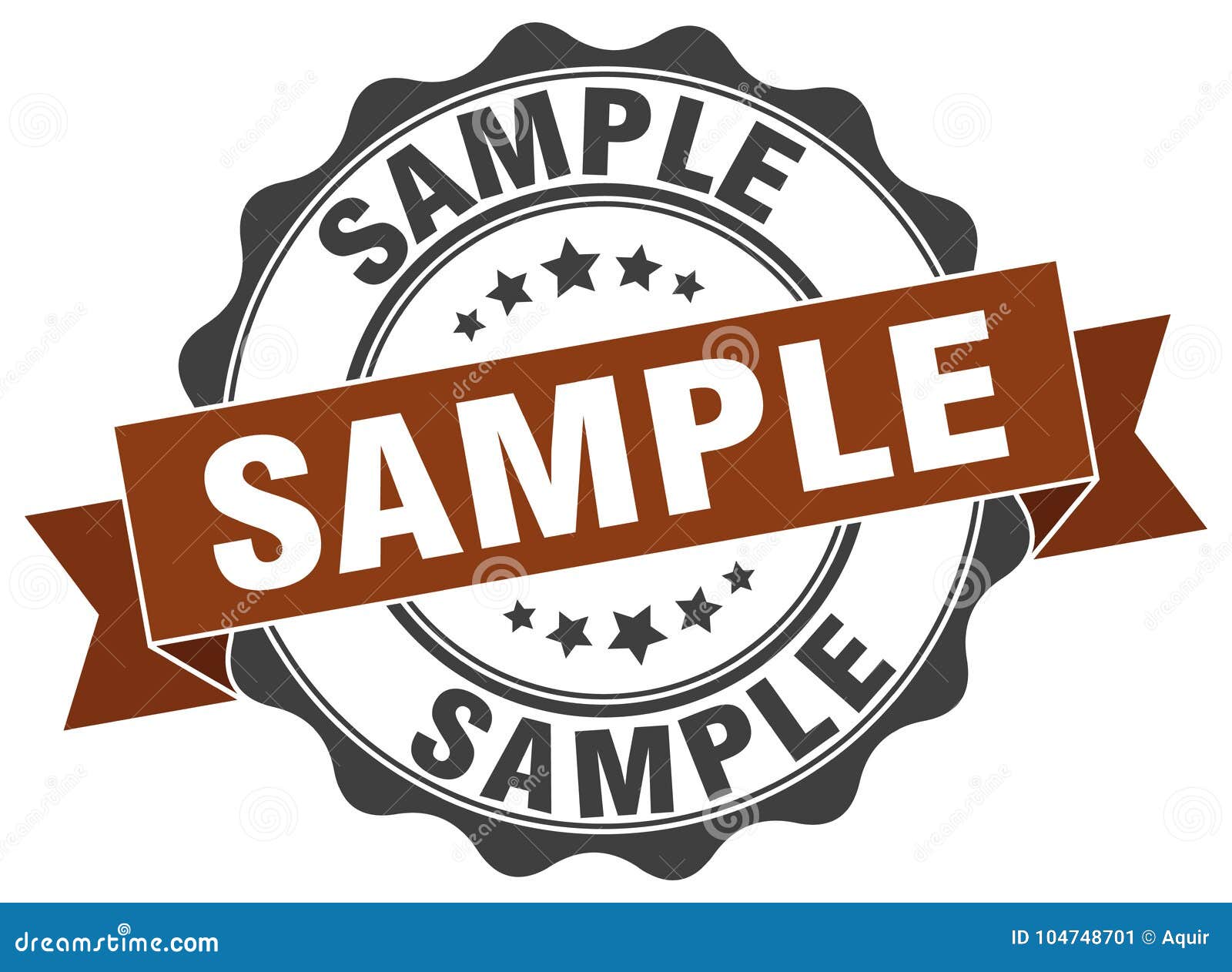 Sample stamp stock vector. Illustration of ribbon, peeler - 104748701